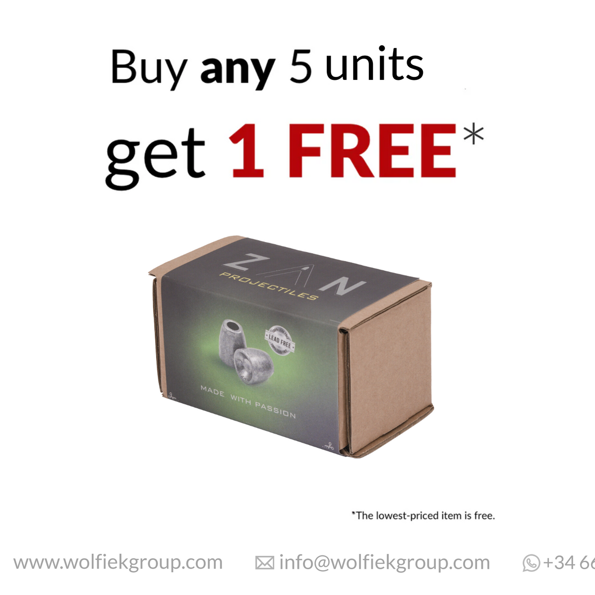 Zan Projectiles · Lead Free Slugs · Cal .177 (4.5mm) · 0.55g (8.5gr ...